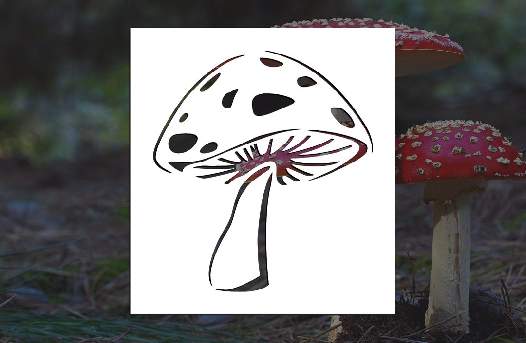 Toadstool Reusable Stencil (many Sizes) - Etsy