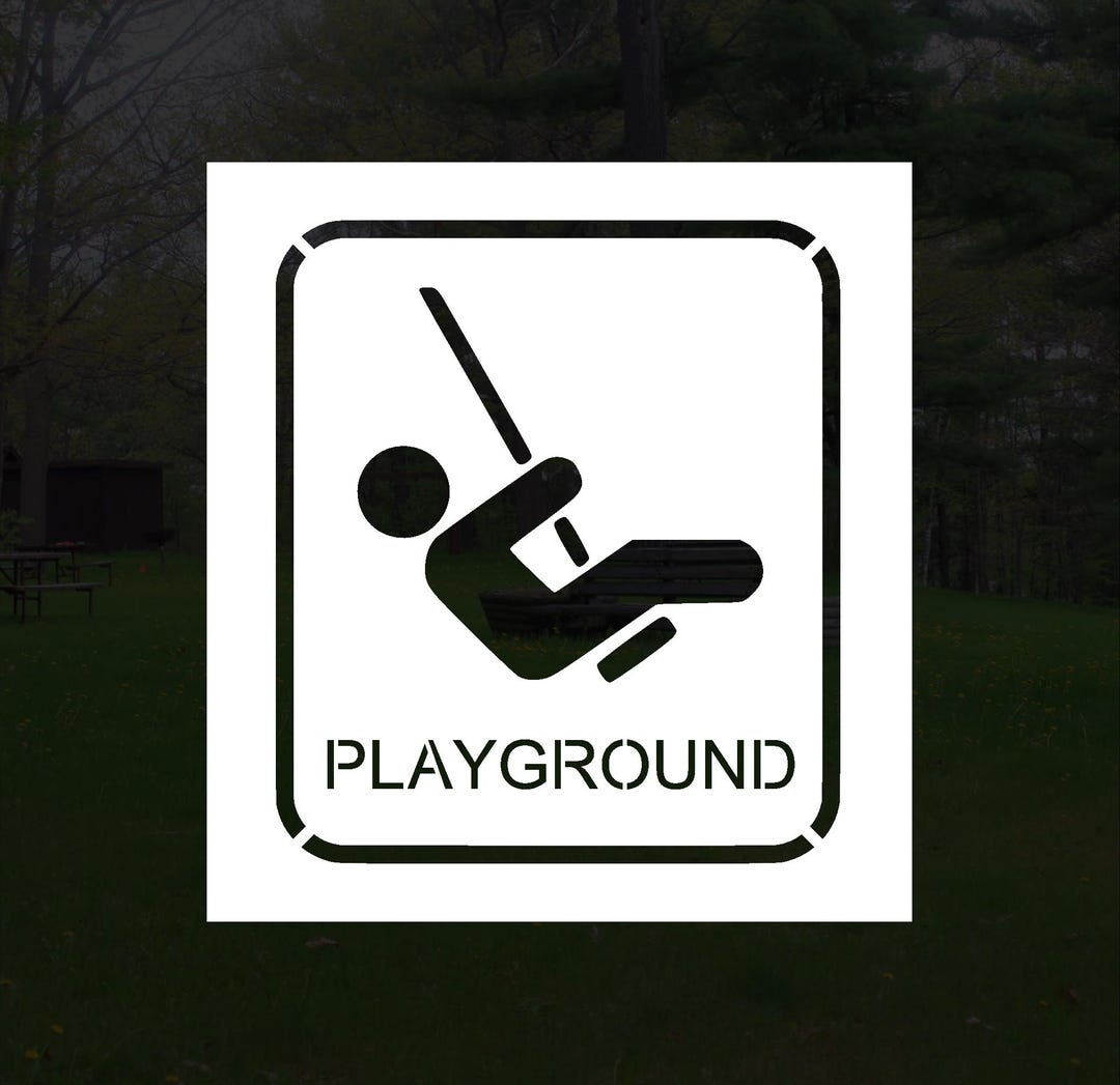 Customizable Playground Symbol Reusable Stencil (many Sizes) - Etsy