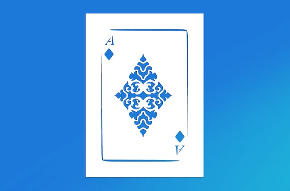 Ace of Diamonds Reusable Stencil many Sizes | Etsy
