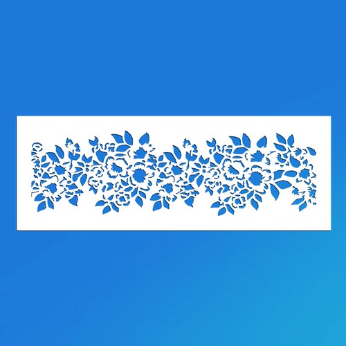 Leaf & Berry Sprig Stencil by Studior12 Simple Nature Floral | Etsy