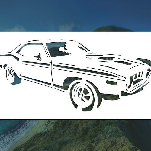1966 Classic Sports Muscle Car Reusable Stencil many Sizes - Etsy
