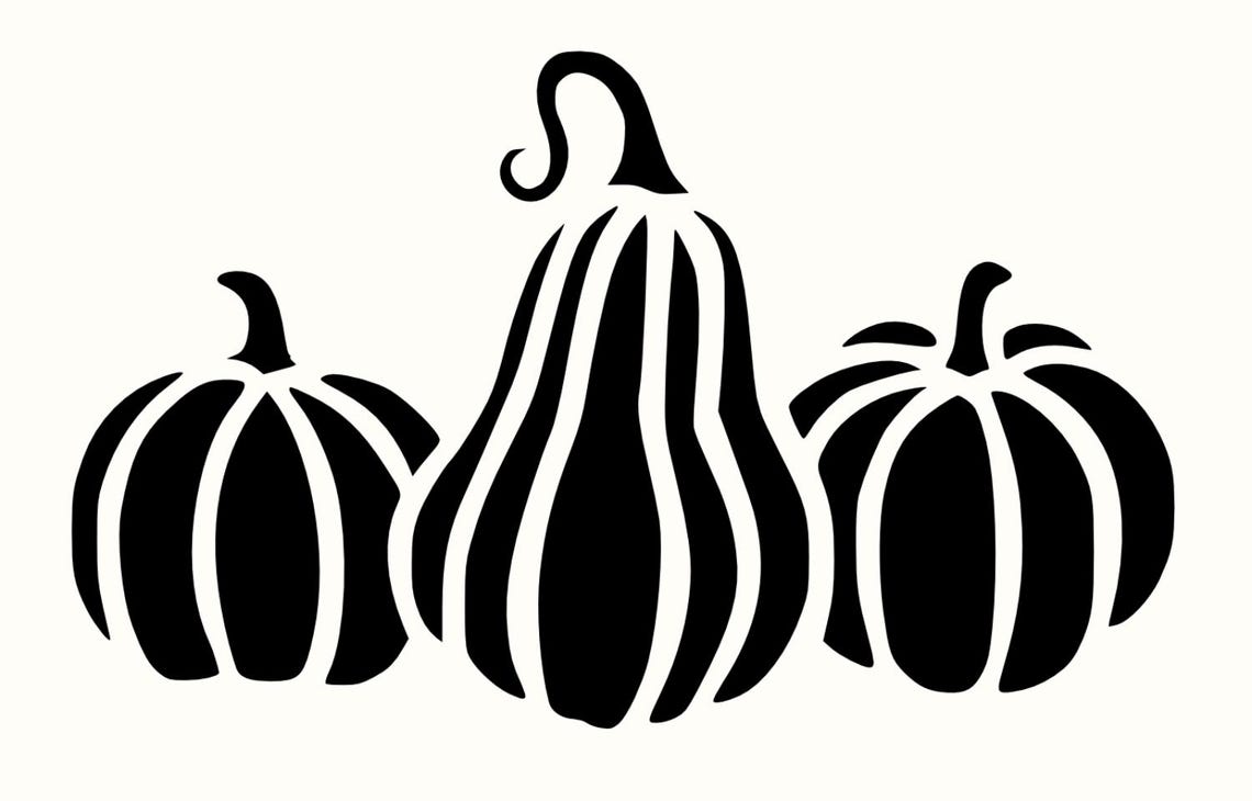 Pumpkins Gourd Reusable Stencil (many Sizes) - Etsy