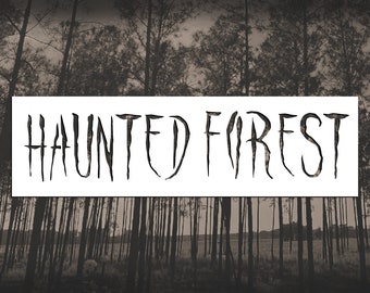 Haunted Forest Sign - Etsy