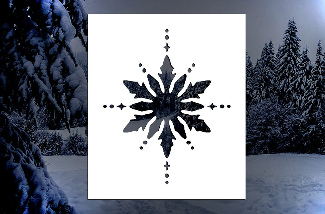 Snowflake Reusable Stencil (many Sizes) - Etsy