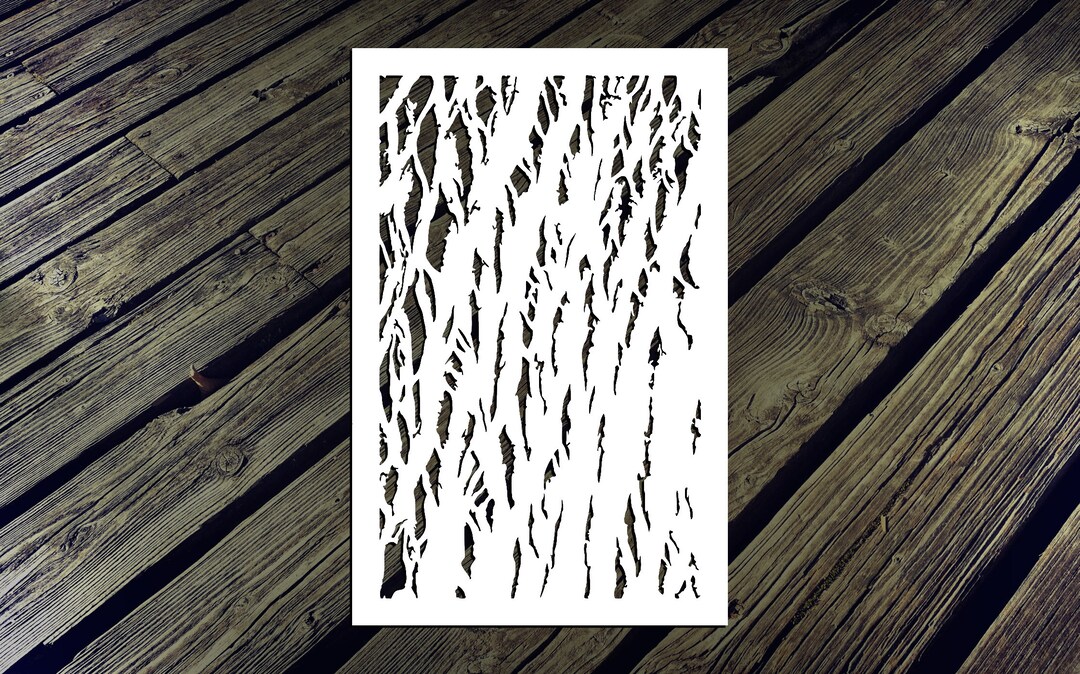 Willow Tree Bark Reusable Stencil (many Sizes) - Etsy