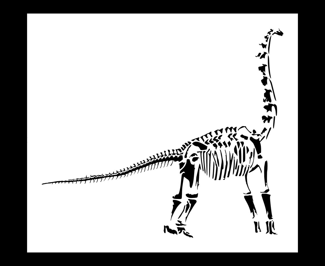 Brachiosaurus Fossil Bones Reusable Stencil Many Sizes | Etsy