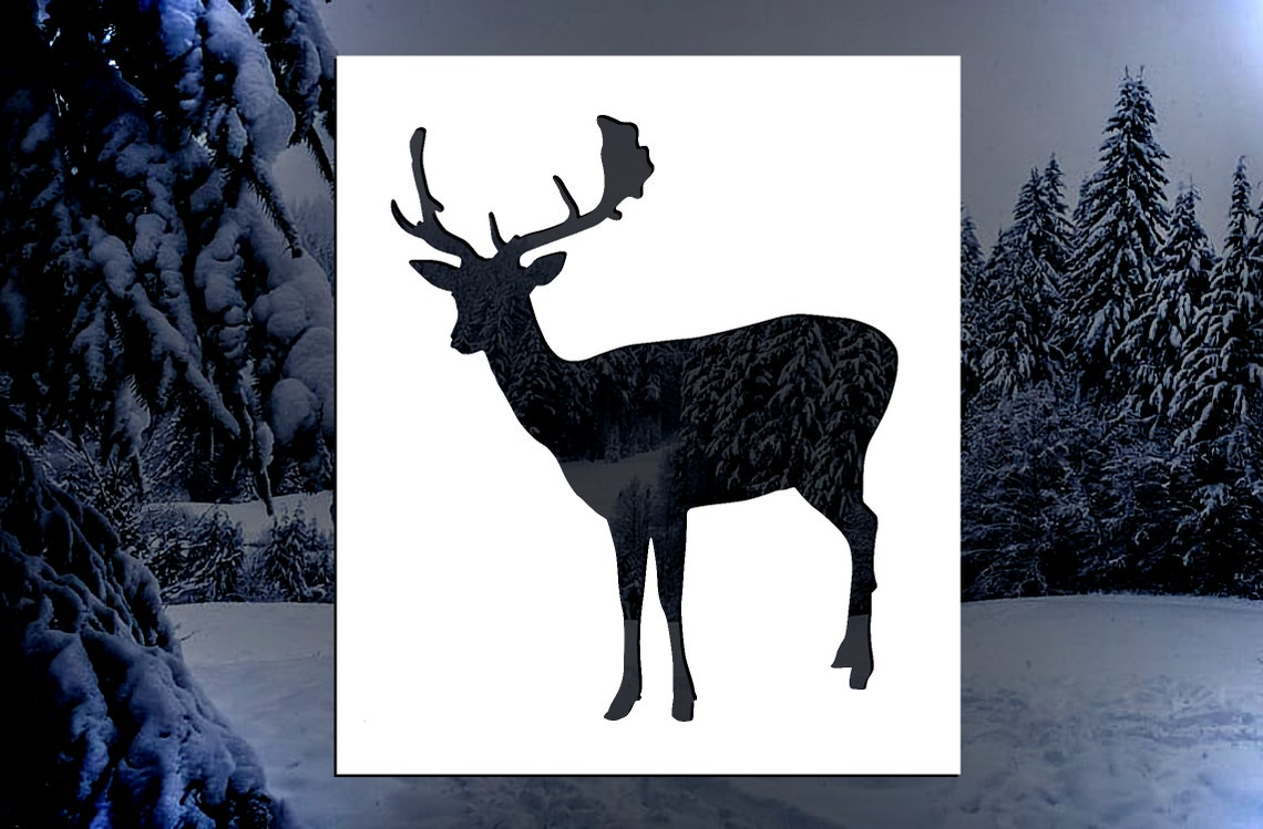 Deer Reusable Stencil many Sizes | Etsy