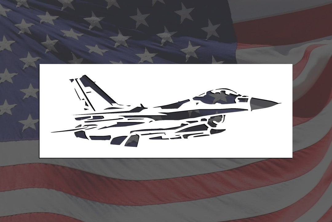 Fighter Jet Reusable Stencil (many Sizes) - Etsy