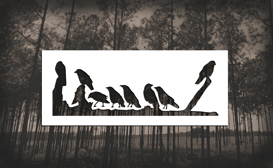 Group of Crows Reusable Stencil (many Sizes) - Etsy