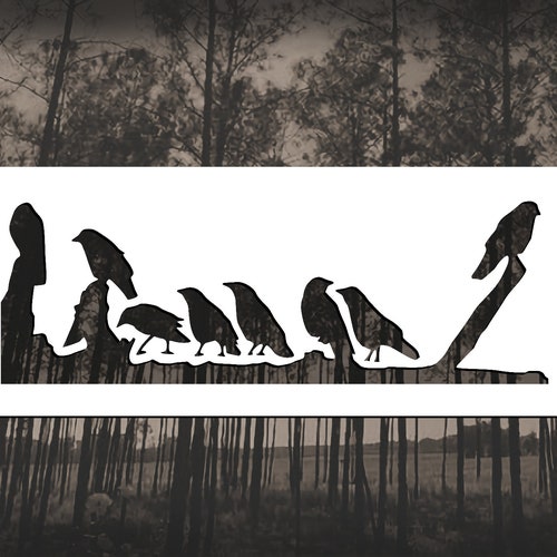 Group of Crows Reusable Stencil many Sizes | Etsy