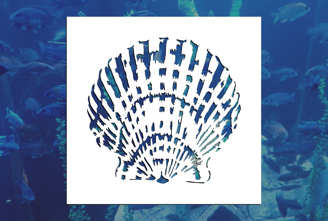 Bay Scallop Sea Shell Reusable Stencil (many Sizes) - Etsy
