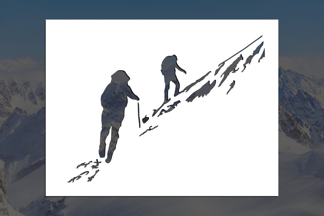 Mountain Climbers Reusable Stencil (many Sizes) - Etsy