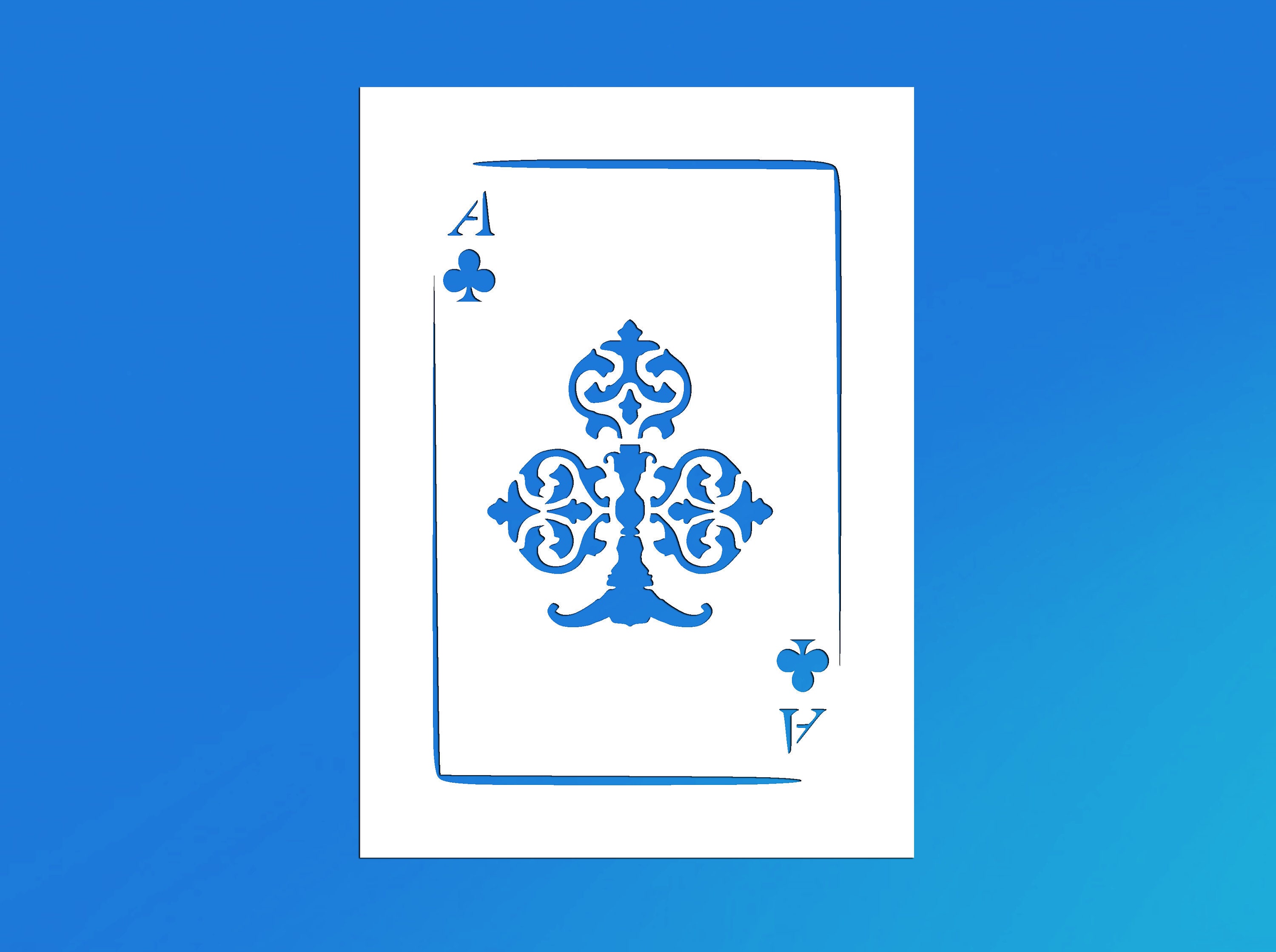 Ace of Clubs Reusable Stencil many Sizes | Etsy