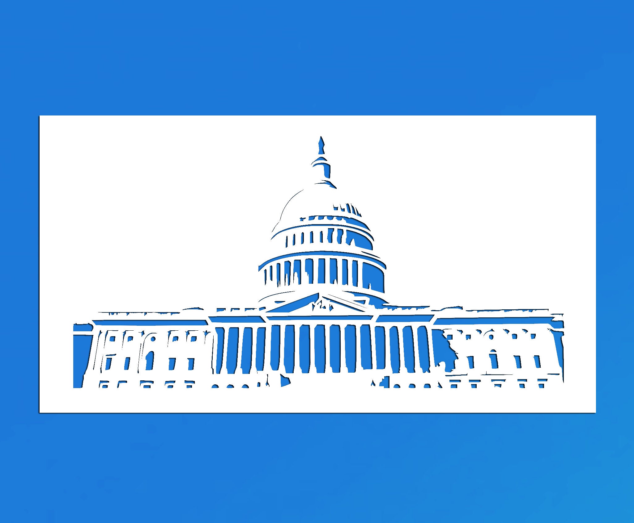 US Capitol Building Reusable Stencil Many Sizes | Etsy