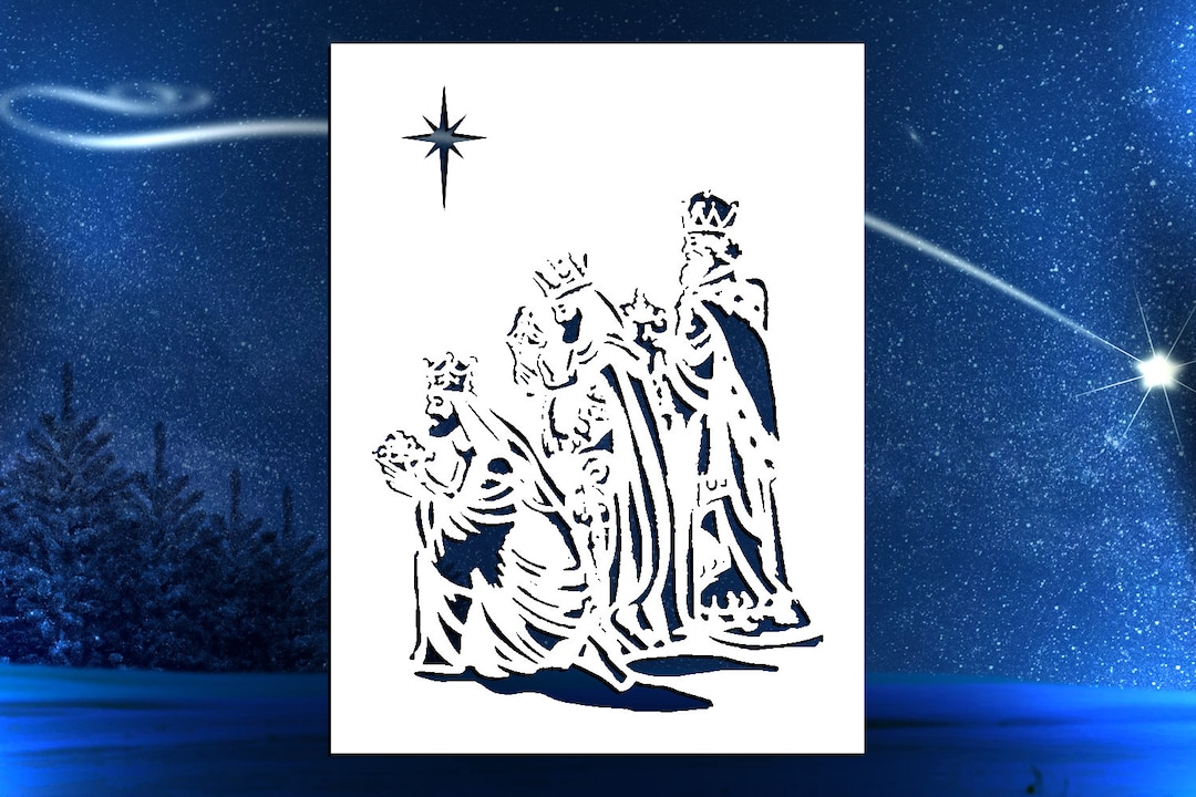 Three Kings Reusable Stencil (many Sizes) - Etsy