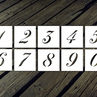 Number STENCIL Schoolbook Font Numbers 0-9 for Painting Wood Signs ...