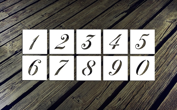 Numbers Reusable Stencils many Sizes | Etsy