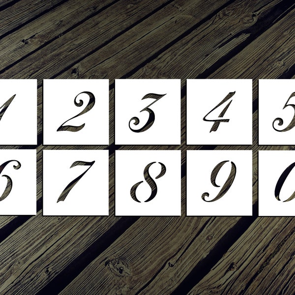 Stenciled Numbers - Etsy