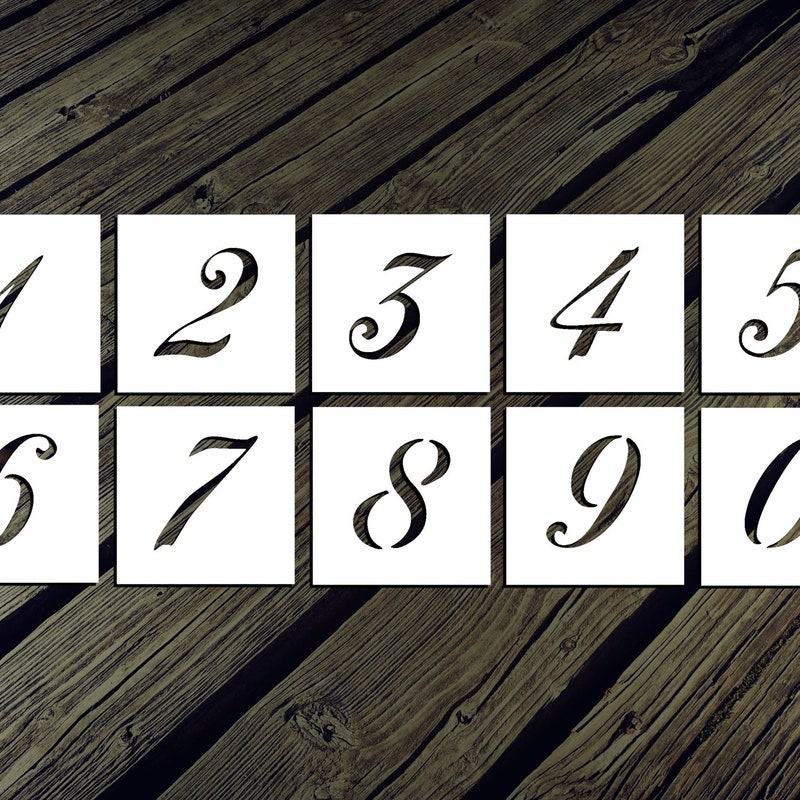Stenciled Numbers - Etsy