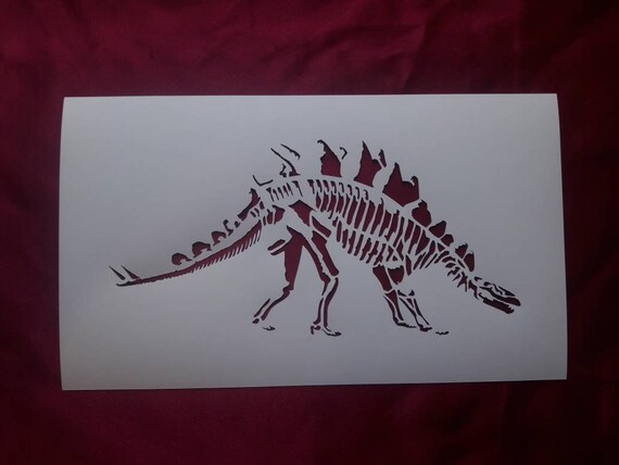 Stegosaurus Fossil Bones Reusable Stencil Many Sizes | Etsy