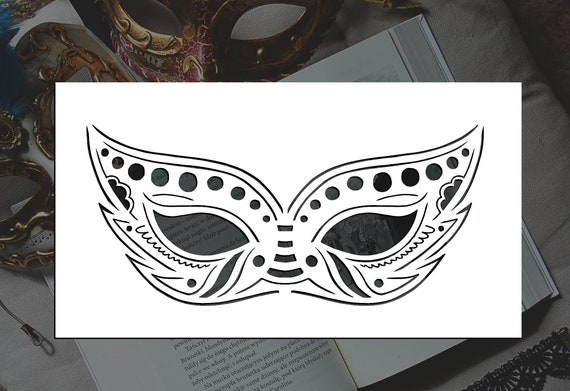 Mardi Gras Mask Stencil