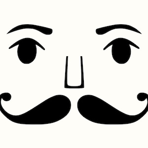 Nutcracker Face Reusable Stencil (many Sizes) - Etsy