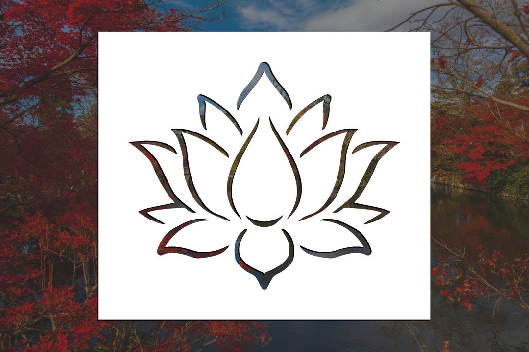 Lotus Flower Reusable Stencil (many Sizes) - Etsy