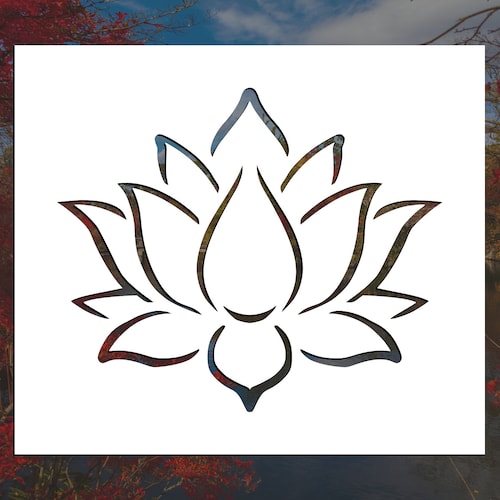 Lotus Flower Stencil Reusable Lotus Stencil Lotus Stencil - Etsy