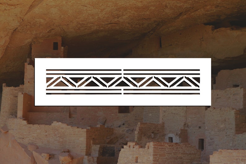 Native Geometric Border Reusable Stencil (many Sizes) - Etsy