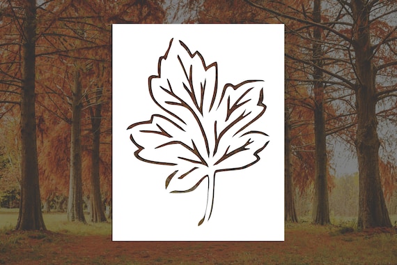 Pumpkin Leaf Stencil