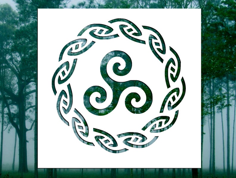 Celtic Triskele Stencil many Sizes - Etsy