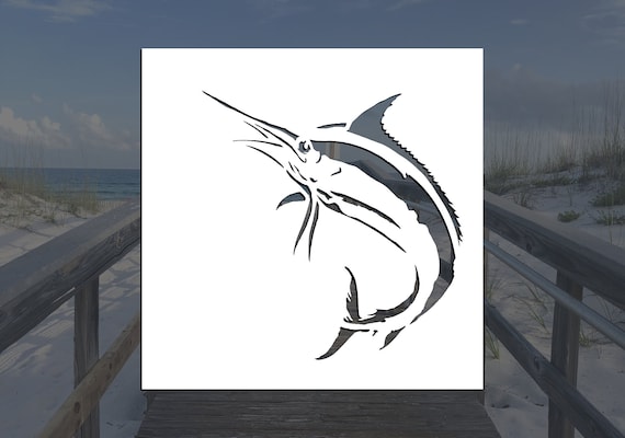 Marlin Reusable Stencil many Sizes - Etsy