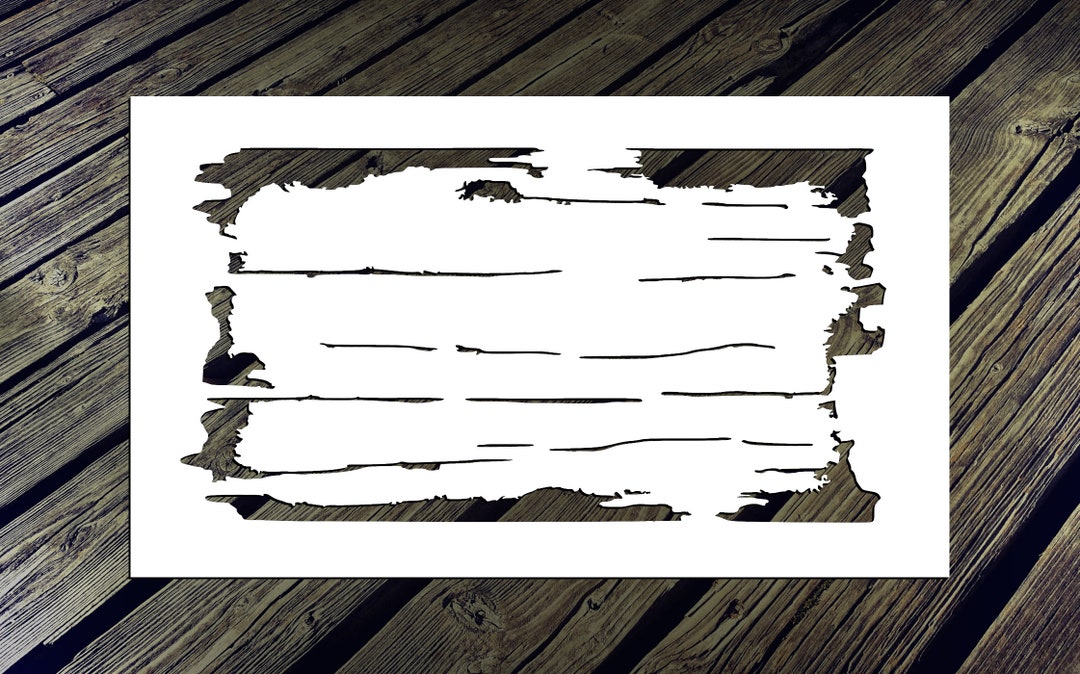 Rough Wood Plank Reusable Stencil (many Sizes) - Etsy