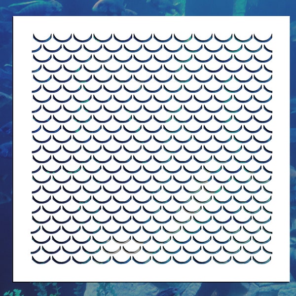 Fish Scale Stencil - Etsy