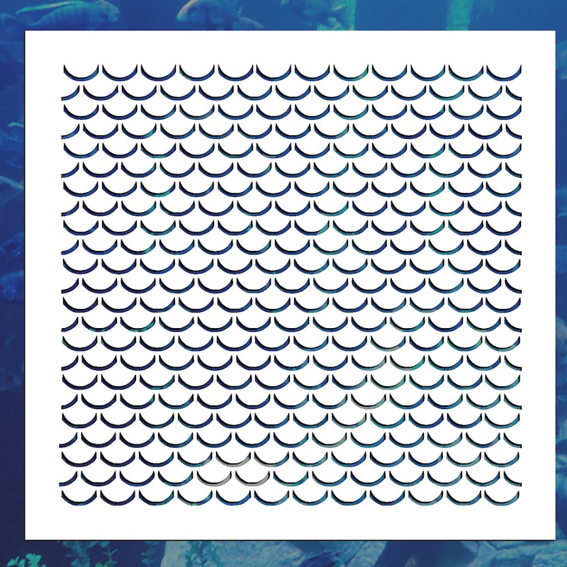 Fish Scale Stencil - Etsy
