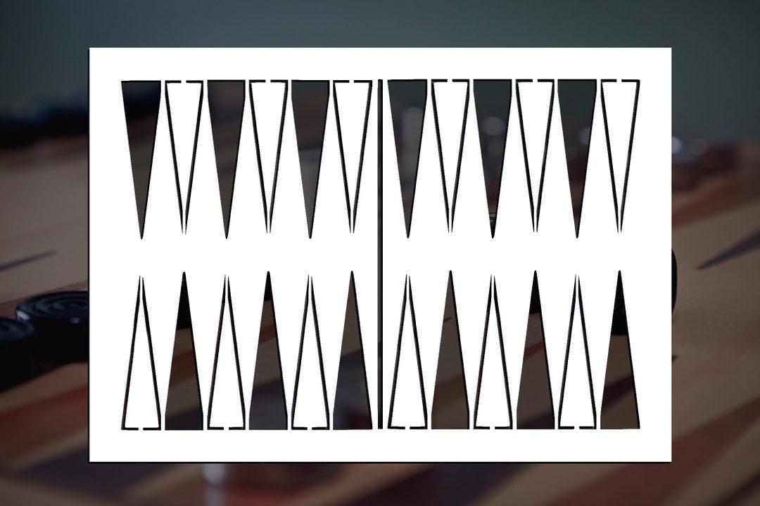 Backgammon Board Reusable Stencil many Sizes - Etsy