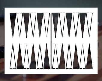 Backgammon Table Board Stencil - Etsy