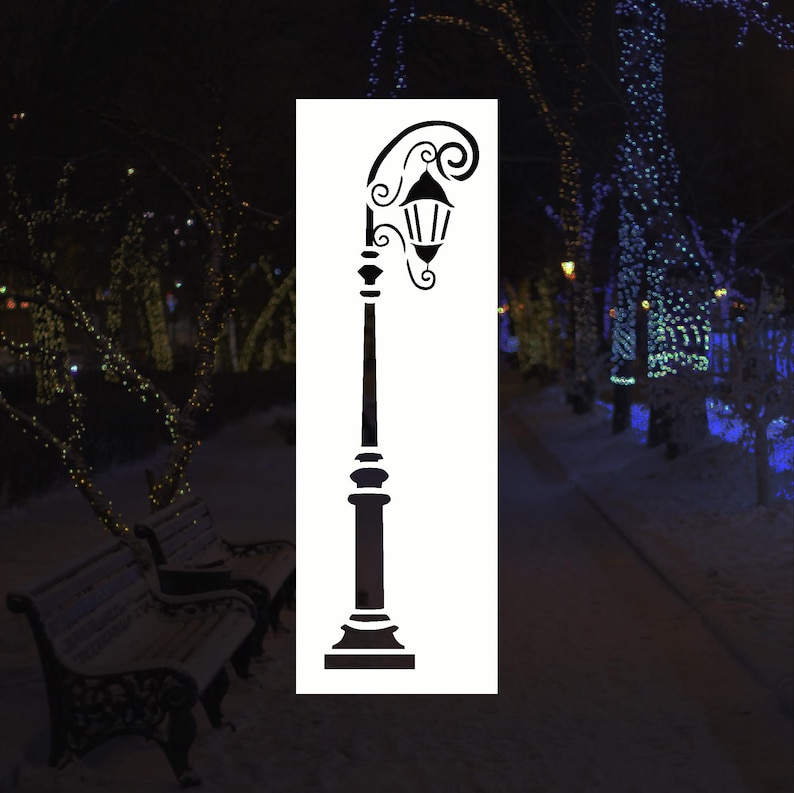 Vintage Streetlamp Reusable Stencil (many Sizes) - Etsy