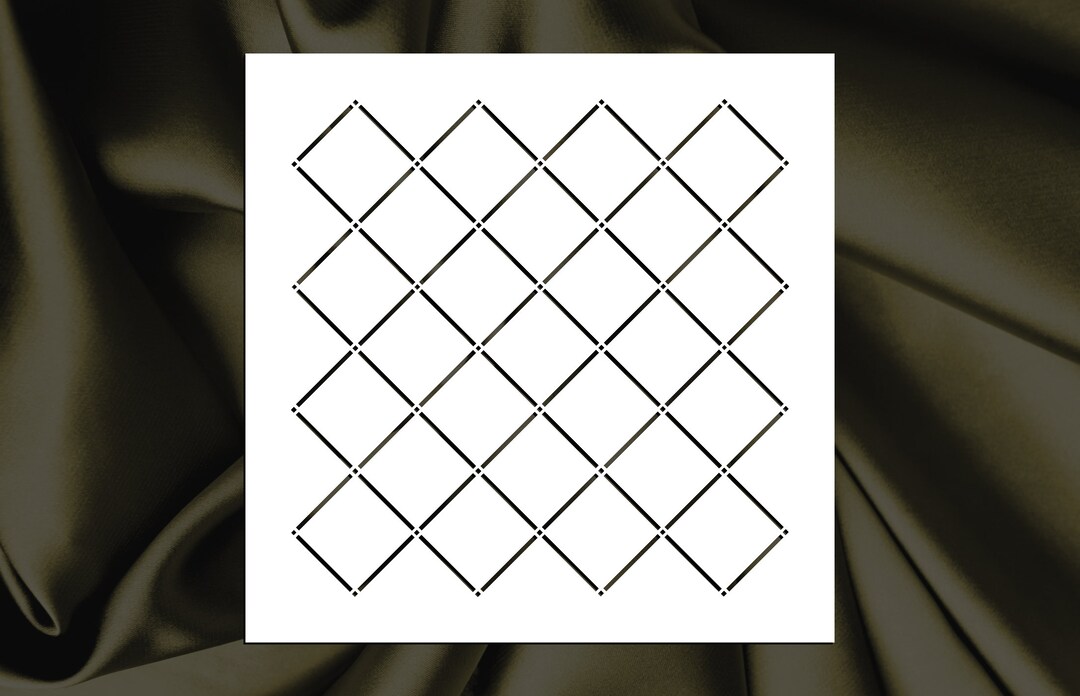 Lattice Diamond Repeating Pattern Stencil (many Sizes) - Etsy