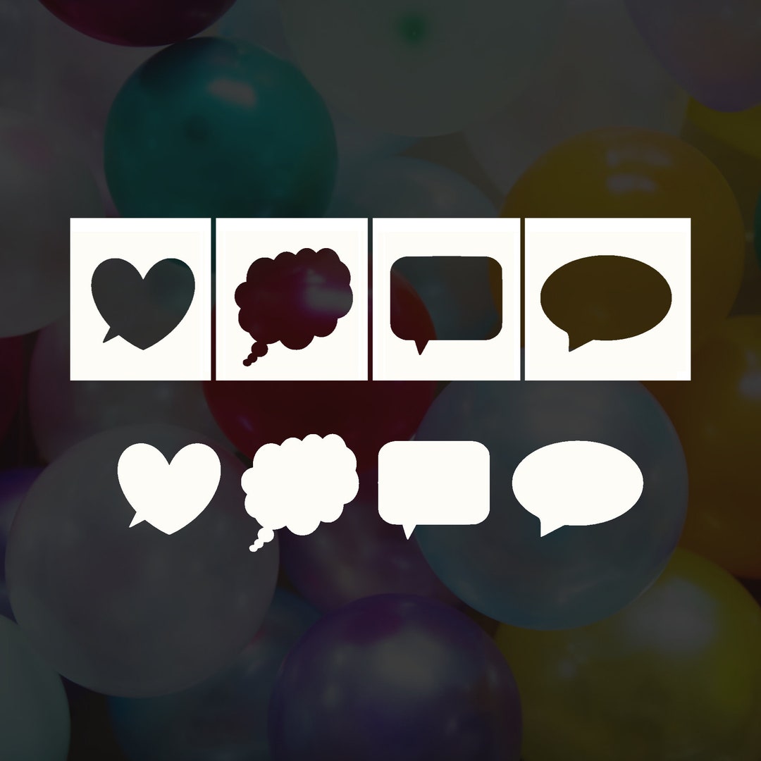 Word Bubble Templates Value Pack Reusable Stencil (many Sizes) - Etsy