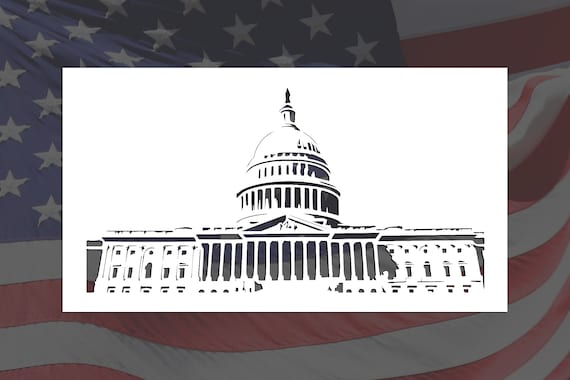 US Capitol Building Reusable Stencil many Sizes - Etsy