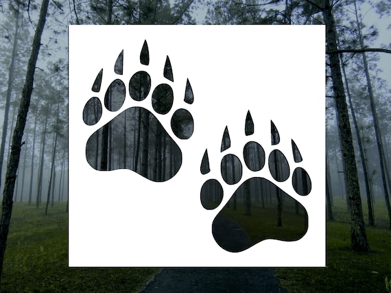 Bear Paw Print Stencil