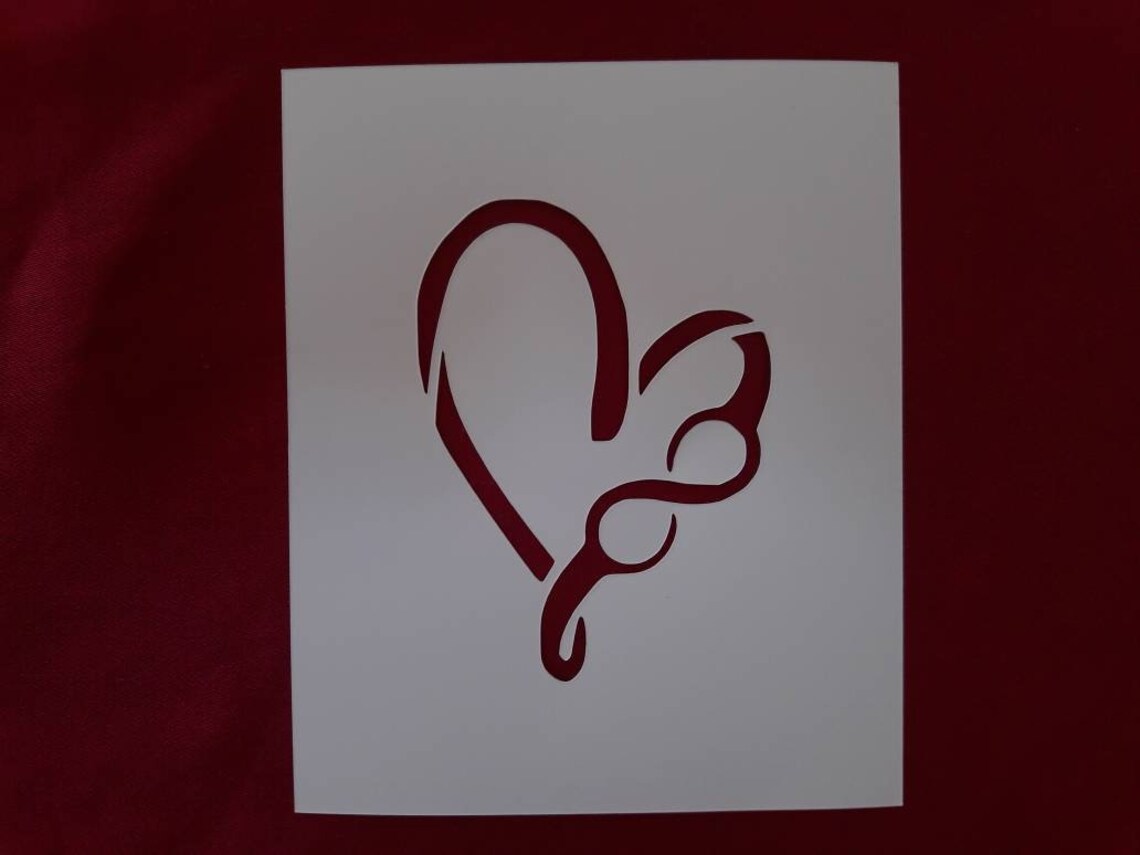 Infinity Heart Reusable Stencil Many Sizes | Etsy