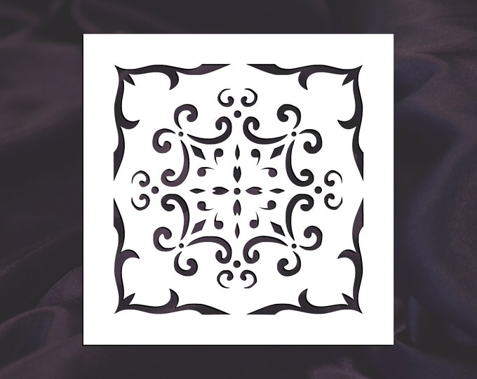 Scandi SVG Stencils, 28 Delft Blue Folk Art Floral Bouquets and Footer ...