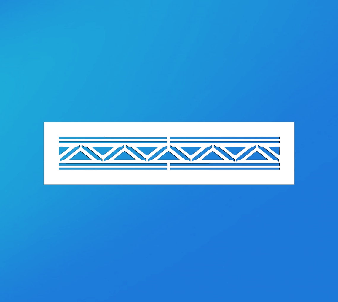 Native Geometric Border Reusable Stencil Many Sizes | Etsy