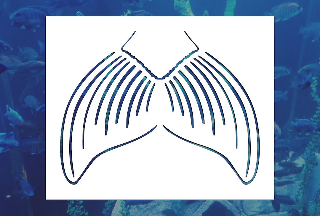 Mermaid Tail Template Reusable Stencil (many Sizes) - Etsy