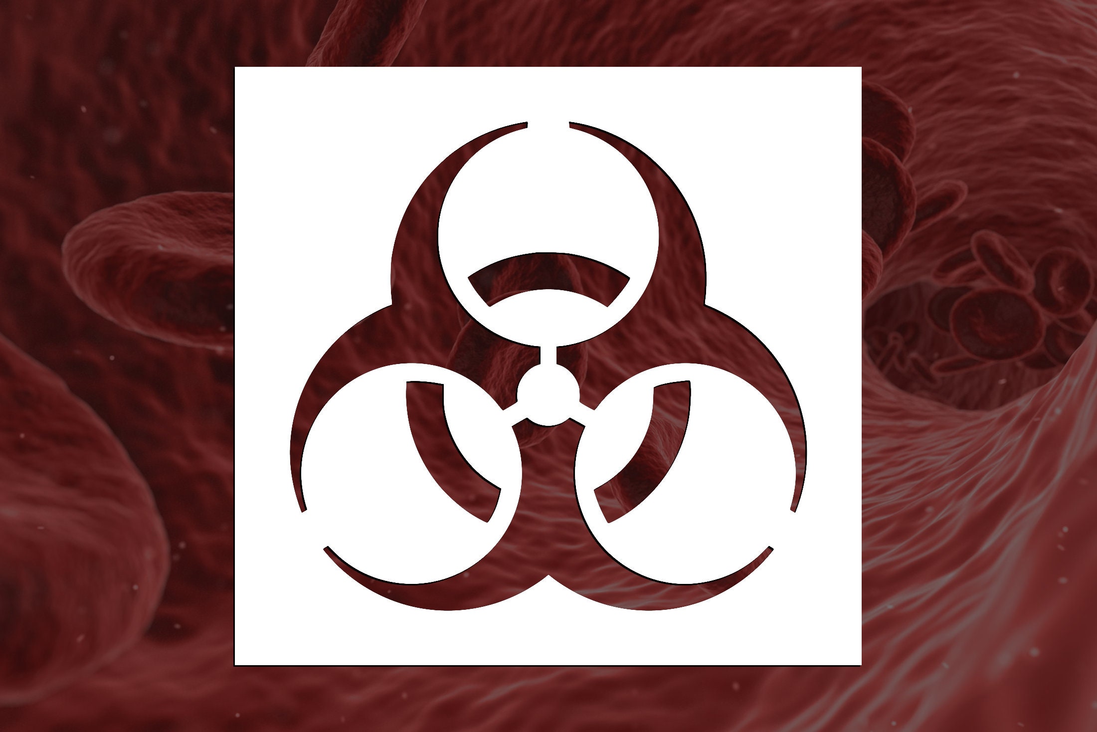 Bio-hazard Reusable Stencil many Sizes | Etsy