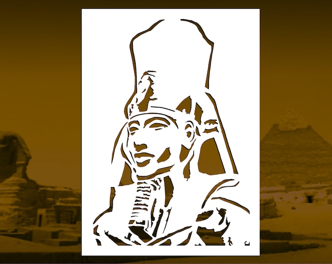 Egyptian Pharaoh Stencil, Reusable Egyptian Pharaoh Stencil, DIY Craft ...