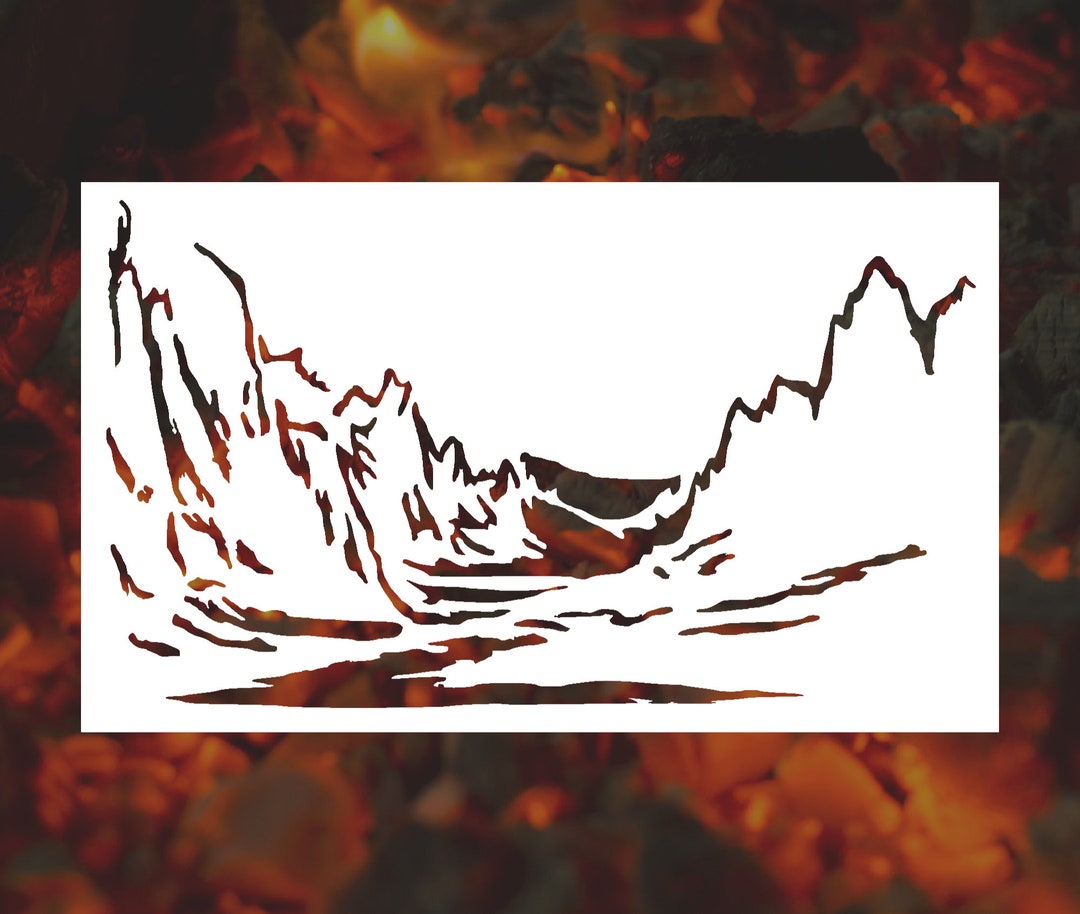 Jagged Mountains Reusable Stencil (many Sizes) - Etsy