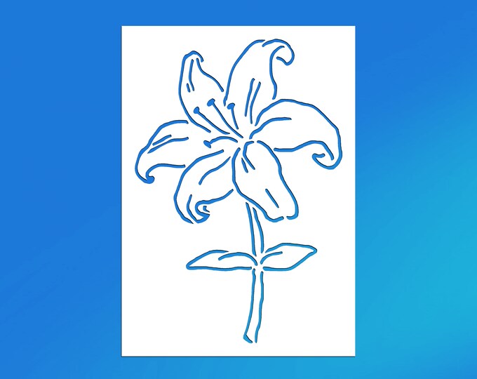 Lily Reusable Stencil many Sizes | Etsy